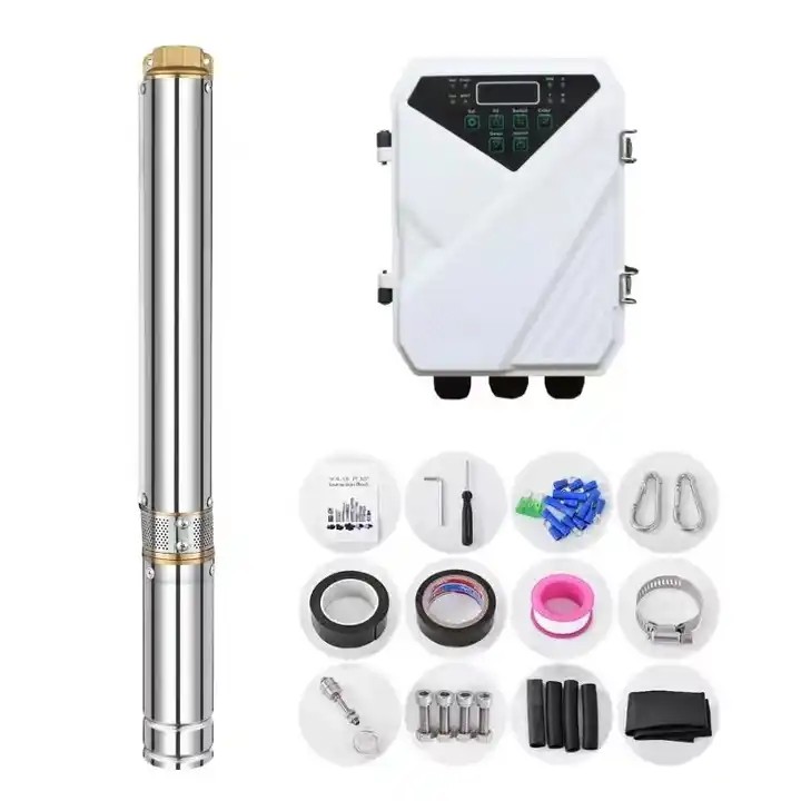 64m Max Head 1.7m3/H Deep Well Solar Water Pumping System Submersible Dc Solar Water Pumps ...